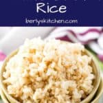 Instant Pot Minute Brown Rice Recipe | Berly's Kitchen