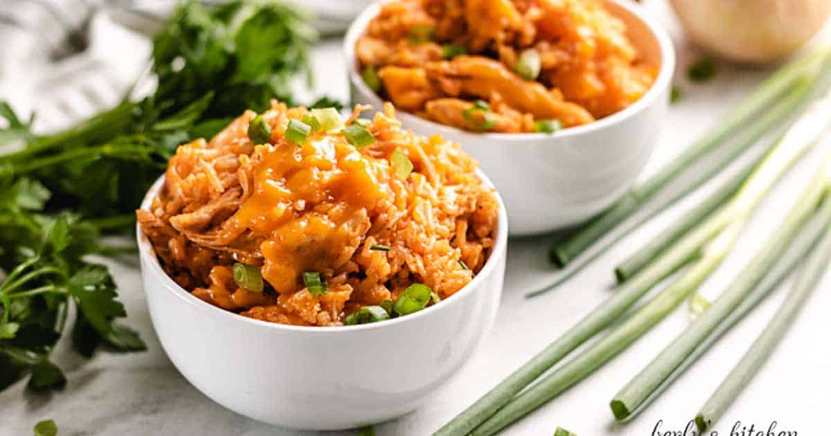 Easy Instant Pot Buffalo Chicken and Rice
