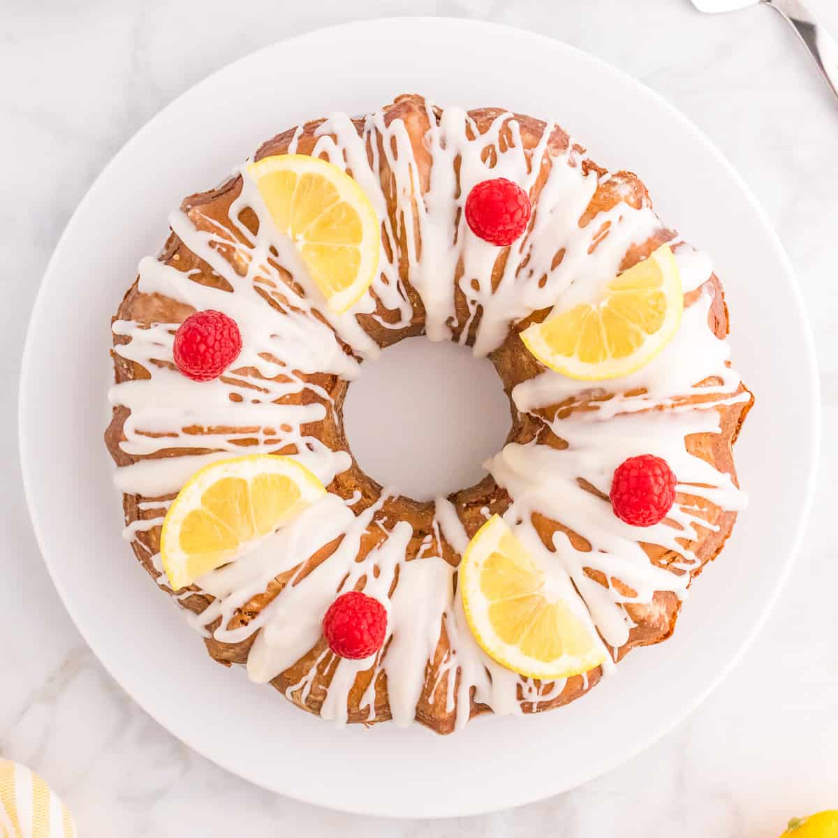 Lemon Raspberry Bundt Cake