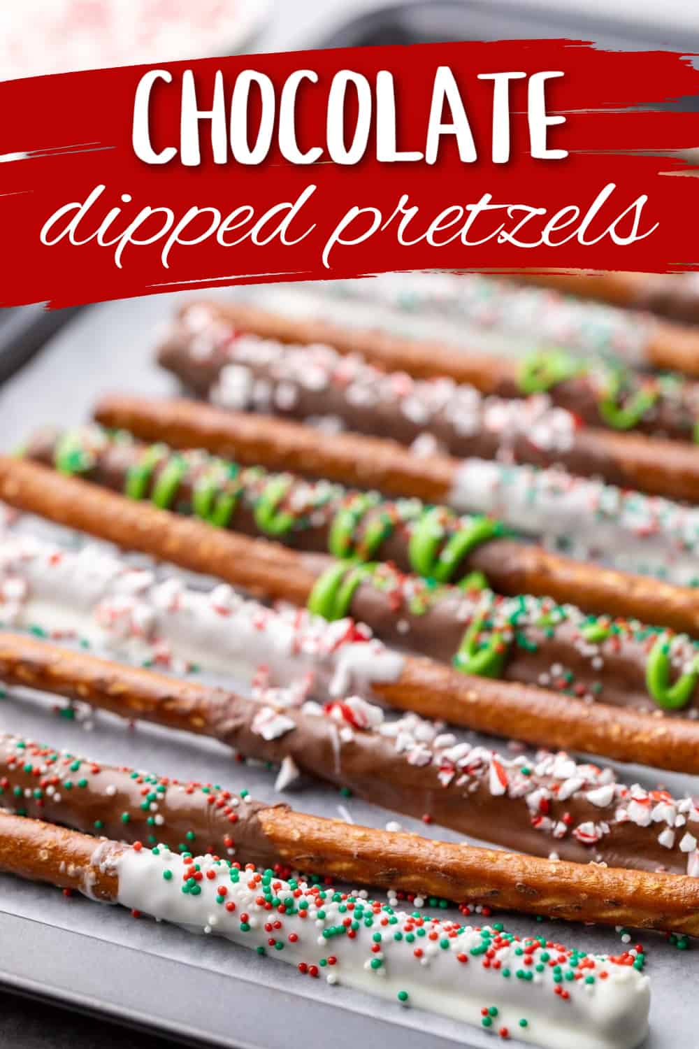 Chocolate Dipped Pretzel Rods