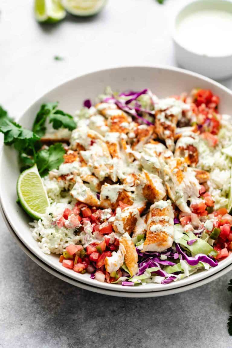 Fish Taco Bowls With Cilantro Lime Rice