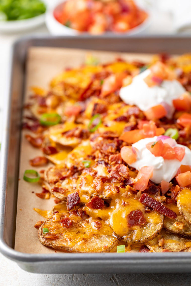 Oven Baked Loaded Potato Nachos