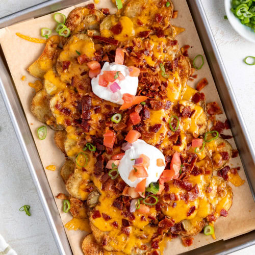 Oven Baked Loaded Potato Nachos
